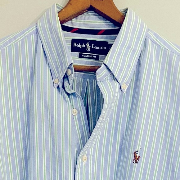 Polo Ralph Lauren | Shirts | Polo Ralph Lauren Mens Blue Striped Button ...